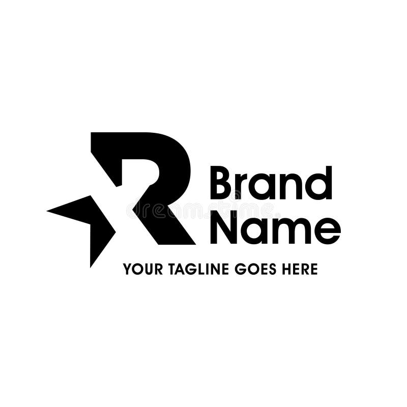 Simple and Memorable Initial R Star Logo Stock Vector - Illustration of ...