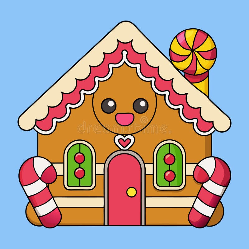 Christmas Gingerbread House Vector - Festive Holiday Illustration Stock ...