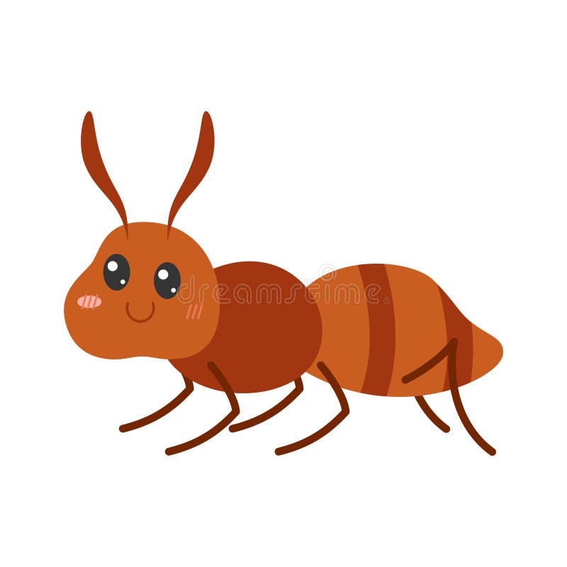 Cute Cartoon Insects with Friendly Faces Illustration Stock Vector ...