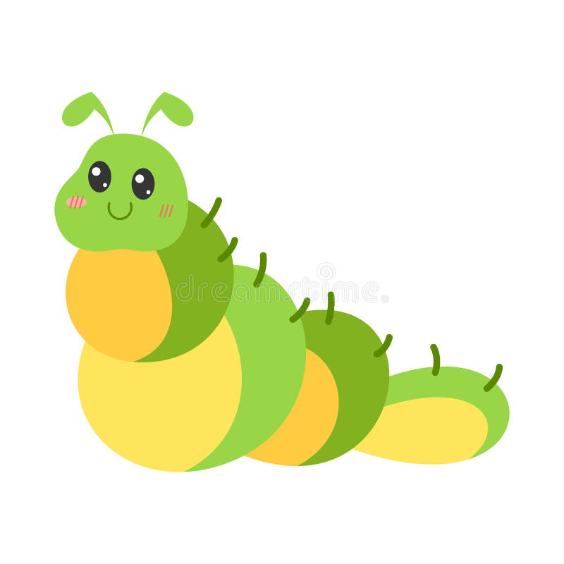 Cute Cartoon Insects with Friendly Faces Illustration Stock ...