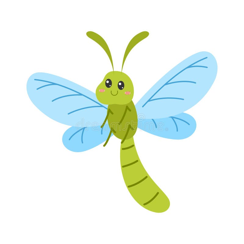 Cute Cartoon Insects with Friendly Faces Illustration Stock Vector ...