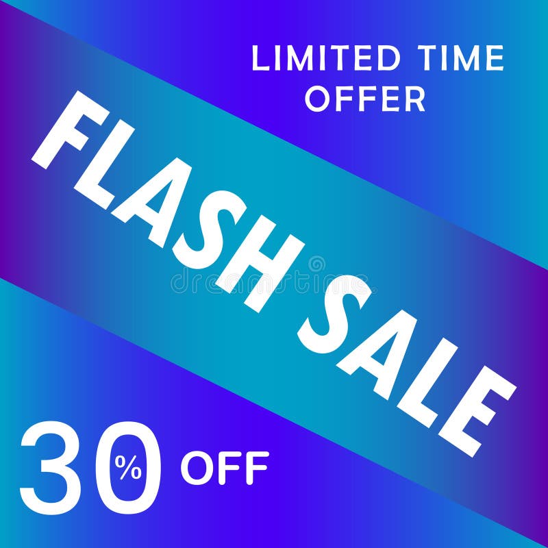 3D Sale Banner Limited Time Offer Flash Sale 30 Off Poster Banner ...