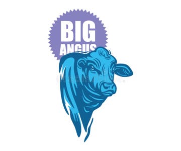 Big angus cattle head logo stock illustration. Illustration of vector ...