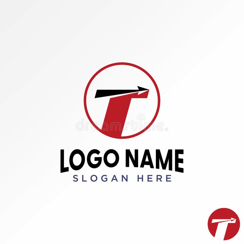 Initial T Font Badge Emblem Fast Up Arrow Turn. Related Monogram ...