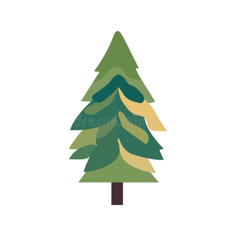 Spruce Tree Icon Vector Image, Cartoon Pine Tree Vector Art, Green ...