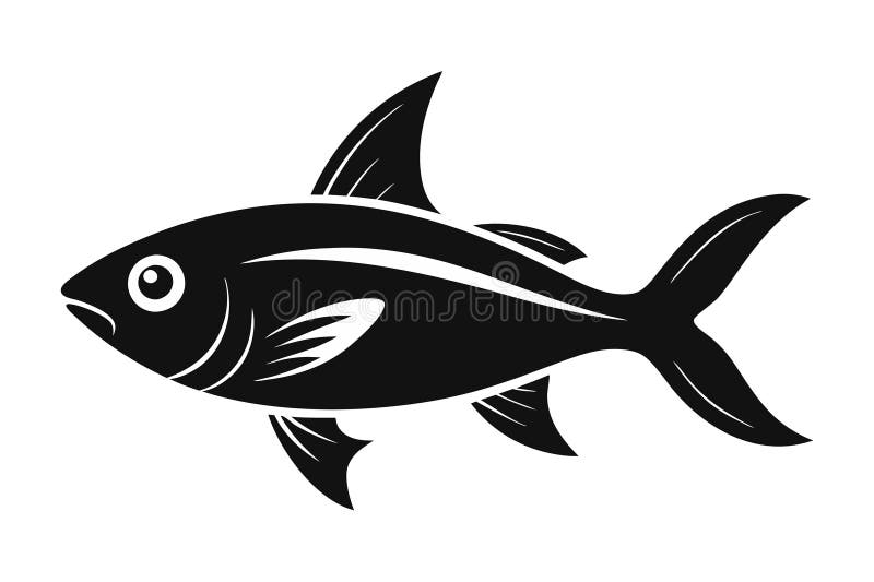 Diverse Fish Vector Silhouettes, Fish Vector Silhouettes Stock ...