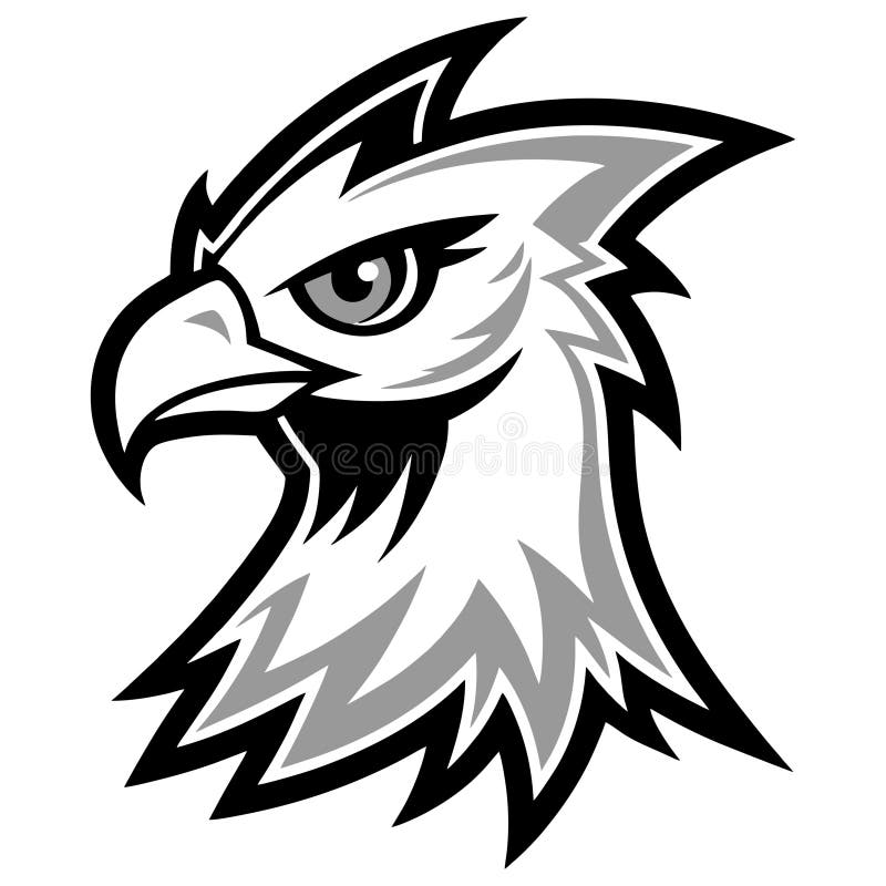 Predator Hawk a Black Vector Logo Stock Vector - Illustration of force ...