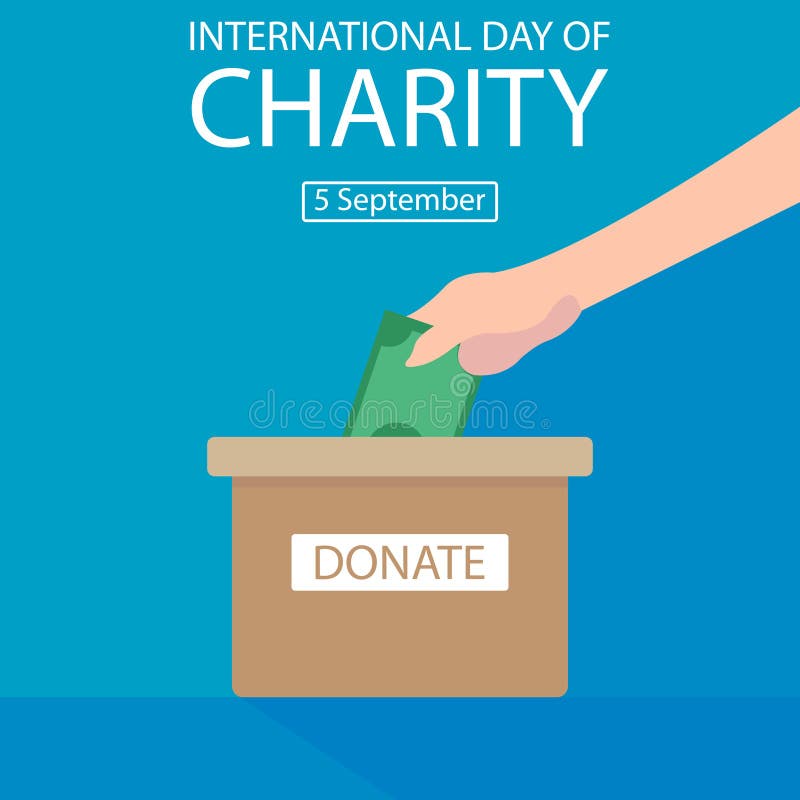 Illustration Vector Graphic of Hands Put Donation Money into a ...