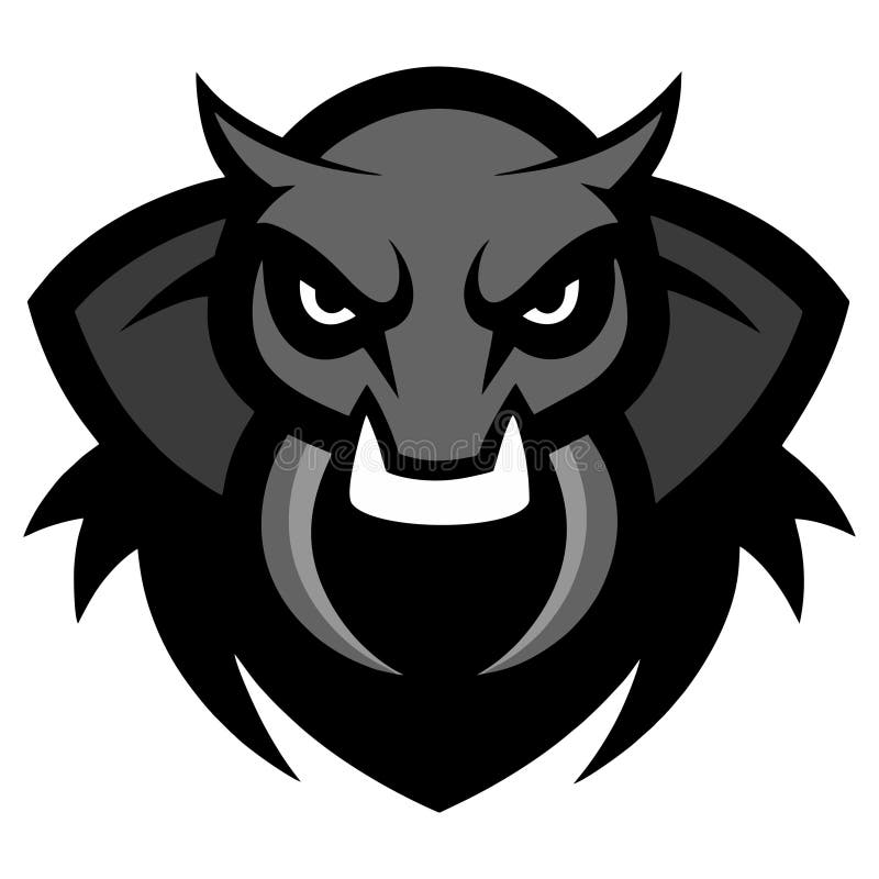 Mammoth Face Called Hellmuth. Illustration Stock Vector - Illustration ...