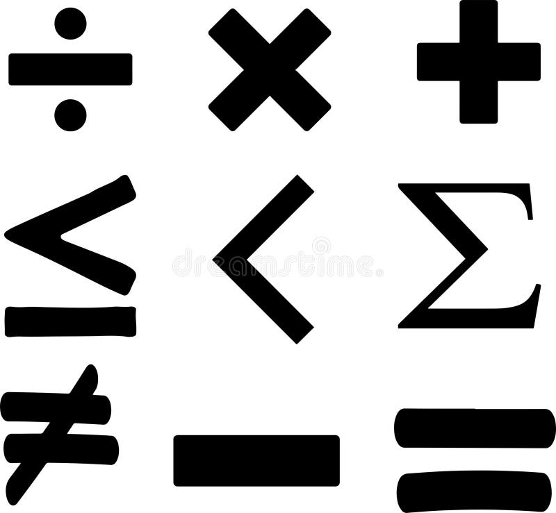 Math Icon Set. stock illustration. Illustration of series - 329883328