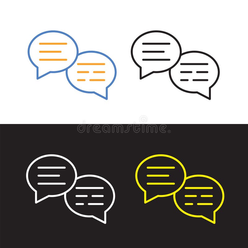 Message Icon Illustration stock vector. Illustration of correspondence ...