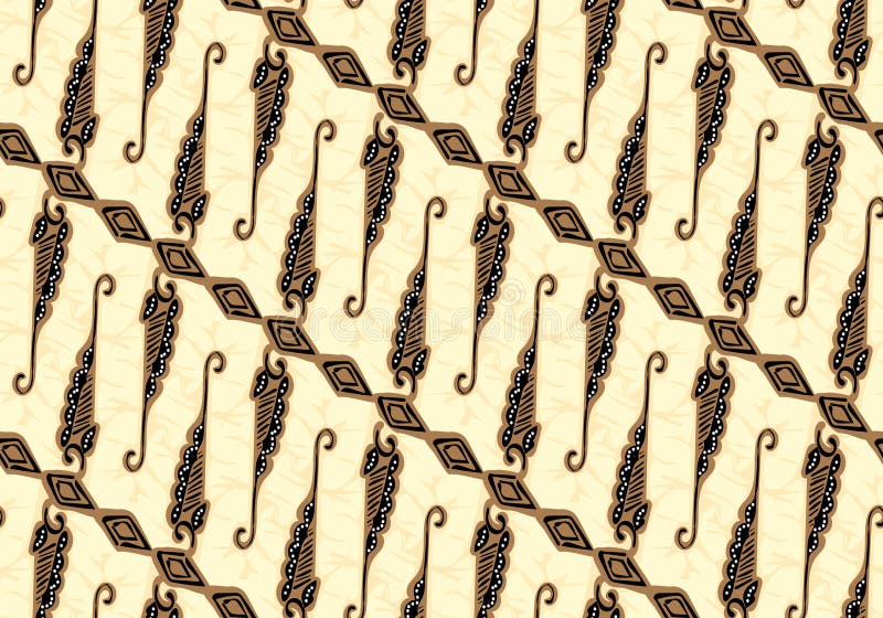 Modern Batik Parang Motif Pattern Stock Illustration - Illustration of ...