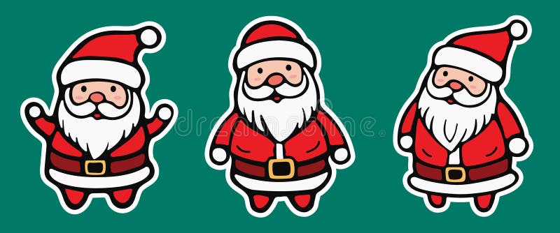 Cute Tiny Santa Cartoon Character Clipart Illustration Stock Image ...