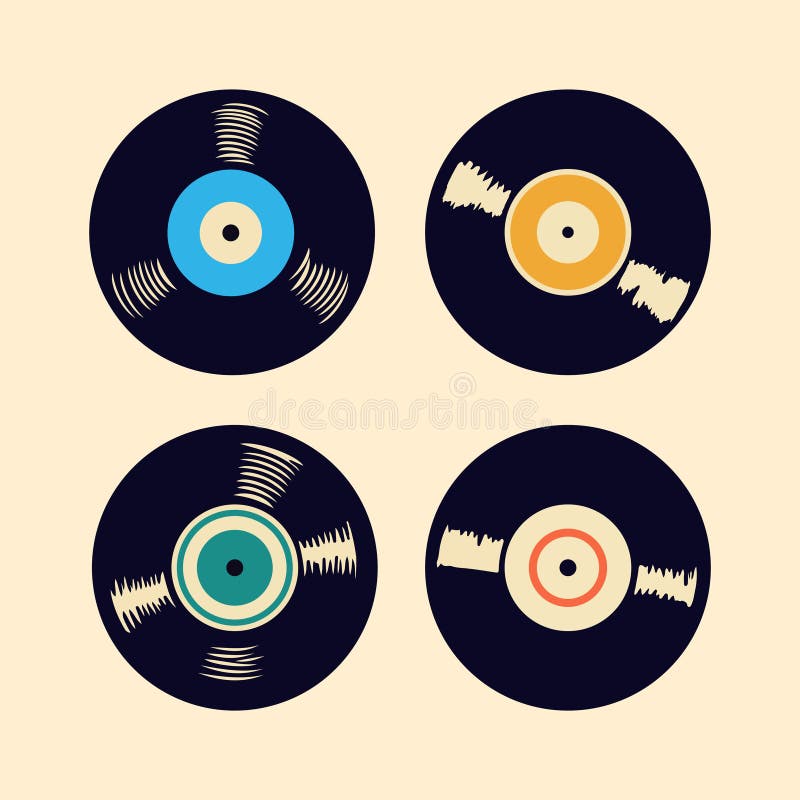 Retro CD Disc Record Music Illustration Clipart Stock Vector ...
