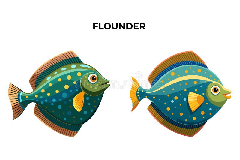 Flounder Fish Vector Illustration: a Versatile Design Resource Stock ...