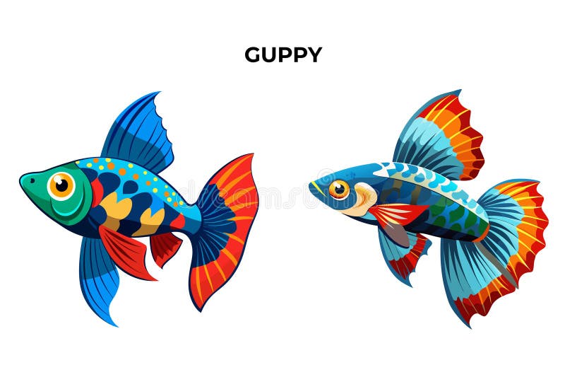 Guppy Fish Vector Illustration: a Versatile Design Resource Stock ...
