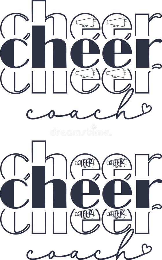 Cheer Coach, Cheerleader, Cheerleading, Cheer Poms Stock Vector ...