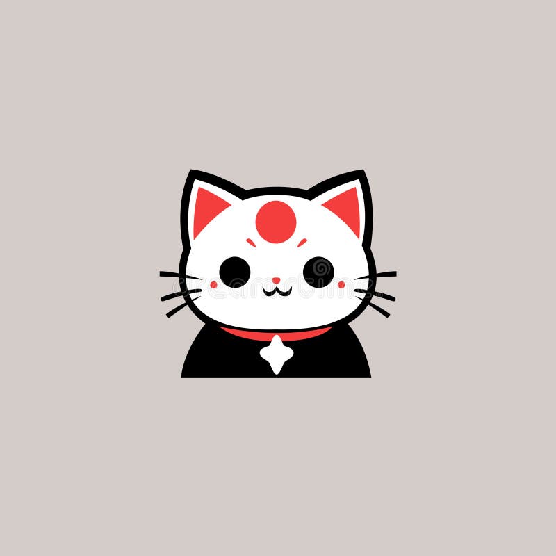 Vampire cute cat. stock vector. Illustration of happy - 330238722