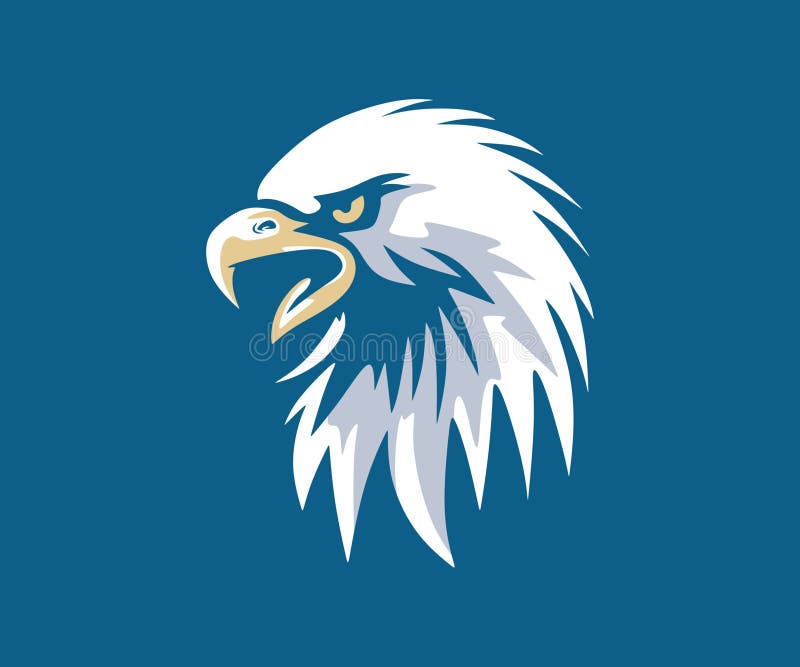 White Great Eagle Head Logo Stock Vector - Illustration of eagle ...