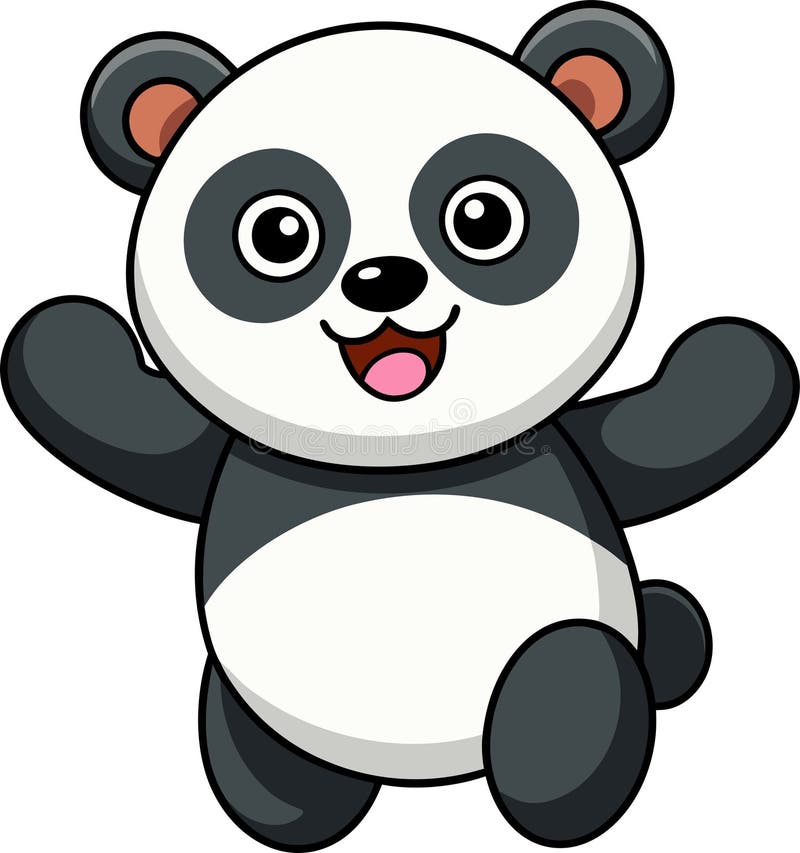 Cute and Lovely Panda Vector Art Illustration Stock Illustration - Illustration of nature ...