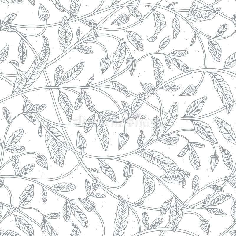 Series of Seamless Flower Pattern Motif in Rustic Floral Hand Drawing ...
