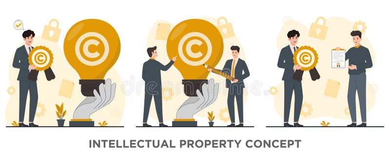 Intellectual Property Vector Concept Copyright Illustration Stock ...