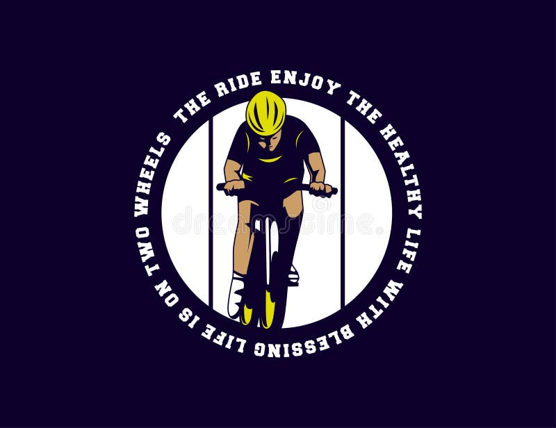 Cycling Slogans with Rider Vector Design for Print on T Shirt and Other ...
