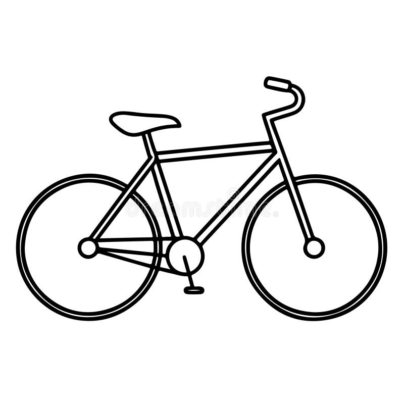 Bicycle New Style Illustration Pastel Colors Thin Vector Art Stock ...