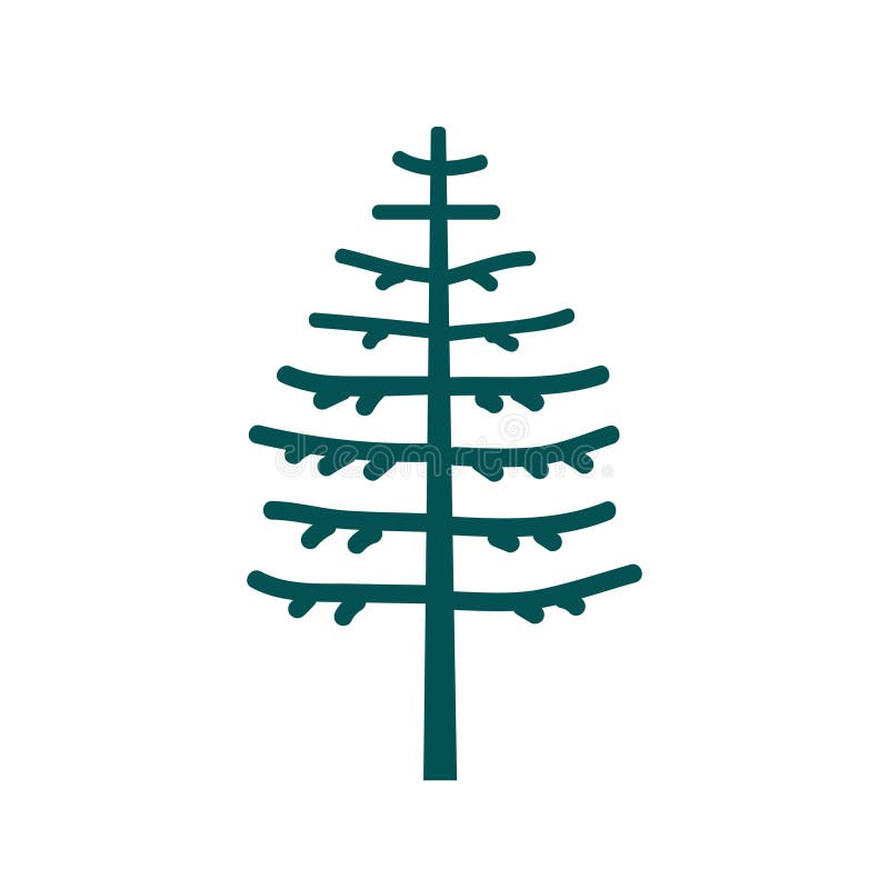 Cute Cartoon Spruce Tree Foliage Vector Illustration, Green Pine Tree ...
