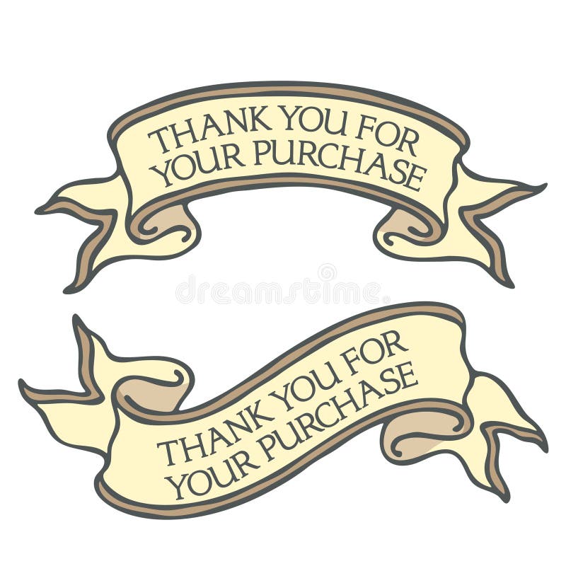 Series of Hand-drawn Ribbon Scroll Banners with Various Message 10 ...