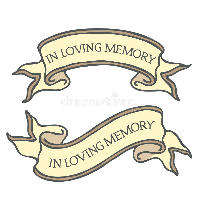 Series of Hand-drawn Ribbon Scroll Banners with Various Message 02 ...