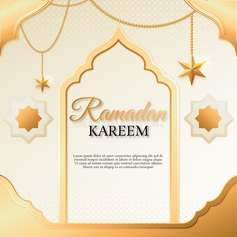 Template Ramadhan Kareem Decoration Islam Stock Vector - Illustration ...