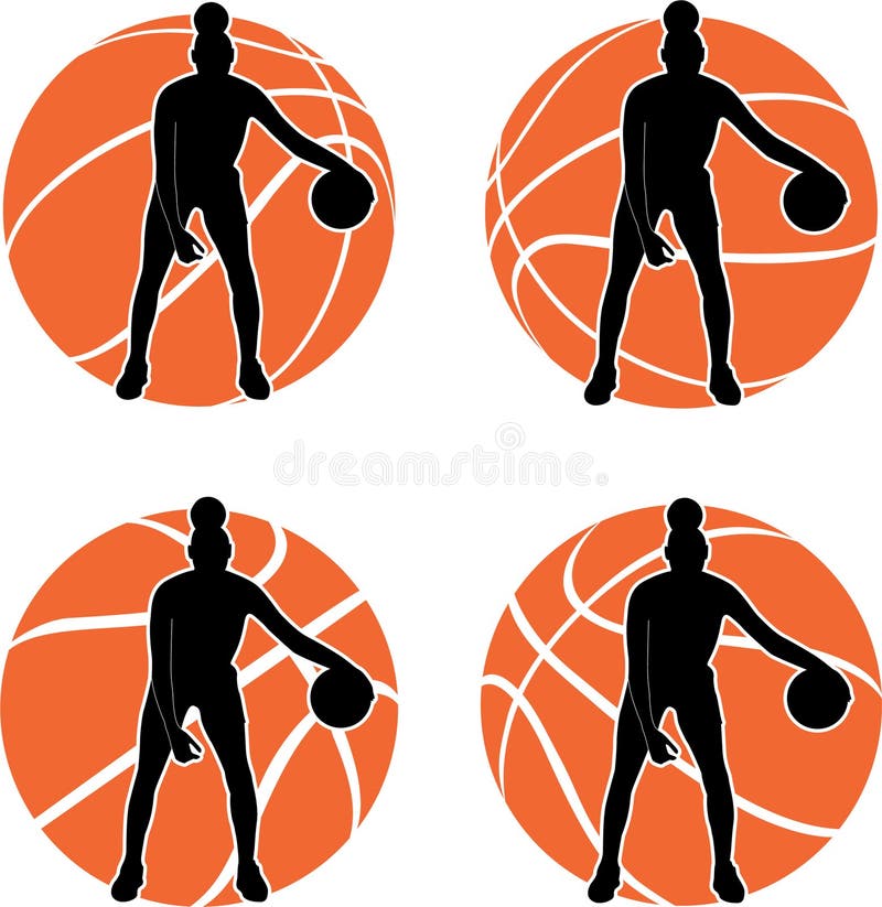 Girl Basketball Players, Basketball Clipart, Basketball Cut Files Stock ...