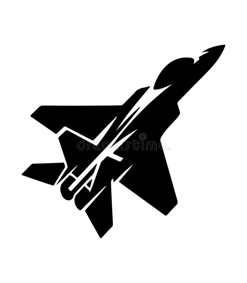 Military Fighter Jet Fighter Icon Simple Vector Sign Stock Illustration ...