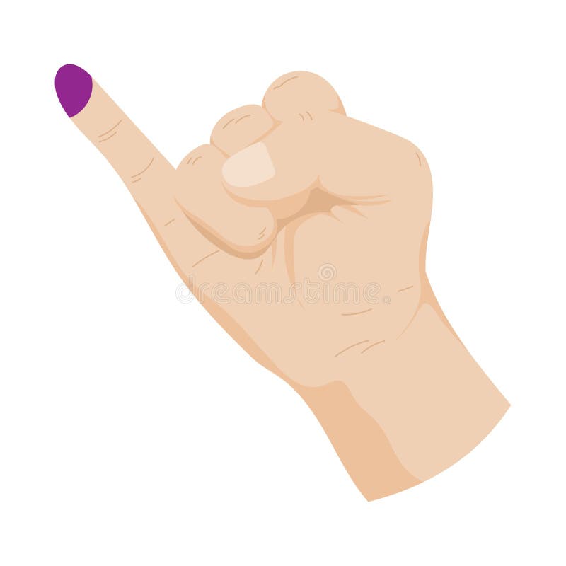 Illustration of Ink on the Little Finger Stock Illustration ...