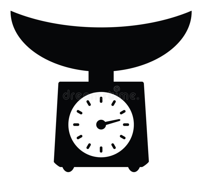 Scale in Black and White with Decoration Isolated Stock Vector ...