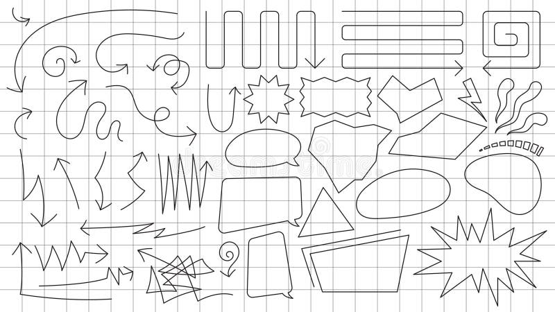 A Collection of Comic Effect Doodles Stock Vector - Illustration of ...