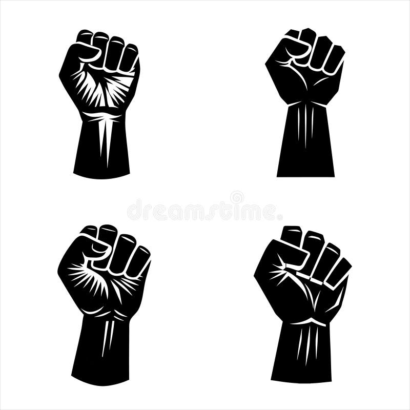 A Fist is a Sign of Rising Revolution Stock Vector - Illustration of ...