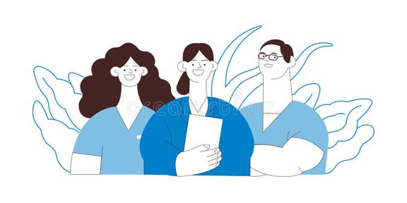 Internship Jobs. Medical Specialists Standing Together, Team of Interns ...