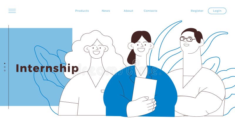 Internship Jobs. Medical Specialists Standing Together, Team of Interns ...