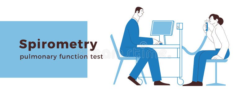 Spirometry. Pulmonary Function Test. Medical Specialist with Female ...