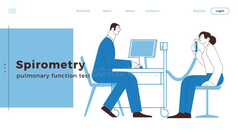 Spirometry. Pulmonary Function Test. Medical Specialist with Female ...