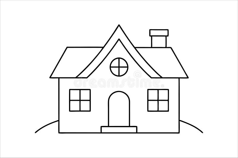 Set of Line Icons of Small and Tiny Houses Vector Illustration Stock ...