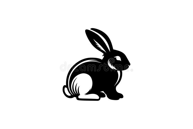 Standing Rabbit Silhouette Stock Illustrations – 1,119 Standing Rabbit ...