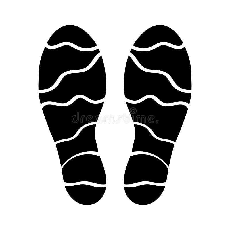 Shoe Sole Marks on Blue Background, Seamless Pattern. Vector ...