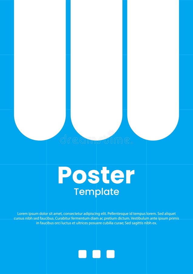 Simple Blue Poster Template Stock Vector - Illustration of unique ...