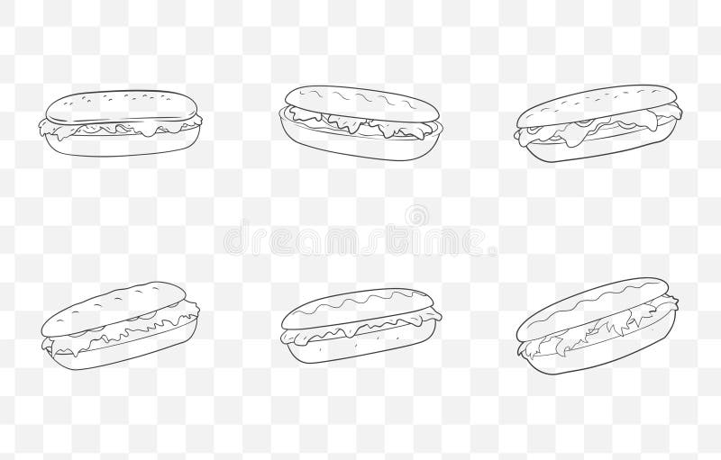 Cheesesteak Drawing Stock Illustrations – 24 Cheesesteak Drawing Stock ...