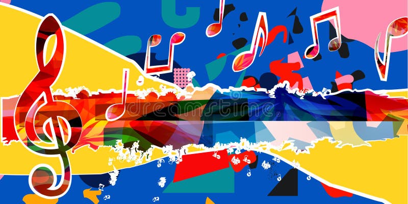 Musical Background, Play and Download Music Concept Stock Vector ...