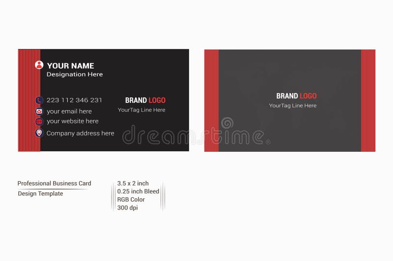 A Clean and Professional Business Card Design Template, Visiting Card ...