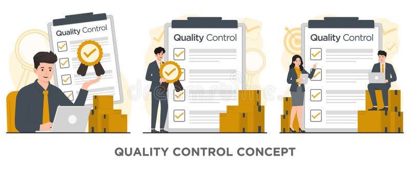 Quality Control Concept Product Iso 9001 Certification Vector ...